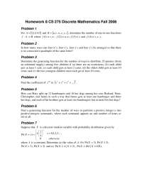 Assignments for Discrete Mathematics (Computer science) Free Online as PDF | Docsity