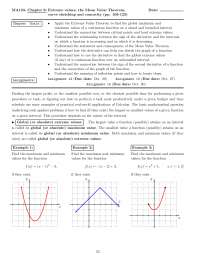 Extreme Values, Mean Value Theorem, Curve Sketching - Lecture Notes ...