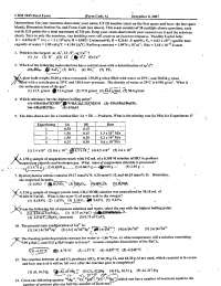 General Chemistry - Solutions for Final Exam | CHM 2045 - Docsity