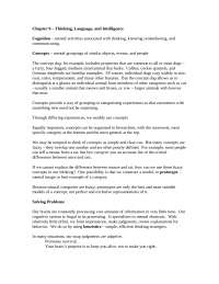Thinking, Language and Intelligence - Class Notes | Psychology | PSYC ...