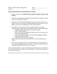 Exam 2 Study Guideline - General Physics Studio | PHY 2048C - Docsity