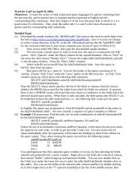 Laboratory 7: Syntax of Structure Query Language | CGS 2545 - Docsity