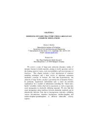 MODELING DYNAMIC FRACTURE USING LARGE-SCALE atomistic simulations - MODELING DYNAMIC - Docsity