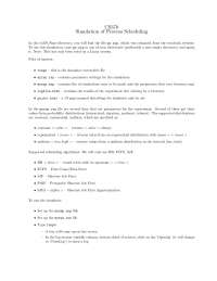Simulation of Process Scheduling - System Architecture and Software ...