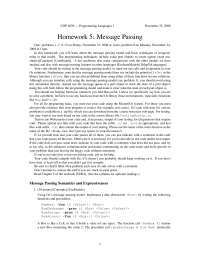 Message Passing and Expressiveness in Programming Language | COP 4020 - Docsity