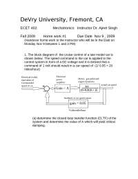 Assignments for Mechatronics (Engineering) Free Online as PDF | Docsity