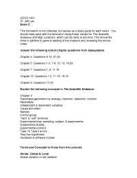 Study Guide for Exam - Physical Geography | GEOG 1401 - Docsity