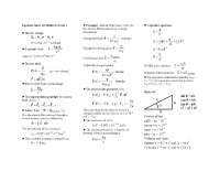 Physics Scientists and Engineers II Equation Sheet for Exam | PHY 184 - Docsity