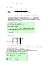 Practice Exam - Electromagnetism and Oscillatory Motion | PHYS 122 - Docsity