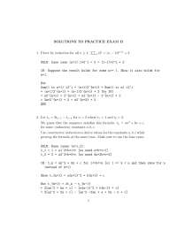Solutions to Practice Exam 2 - Discrete Structures | CMSC 250 - Docsity