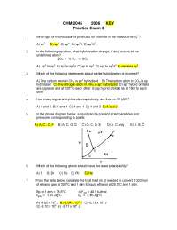Practice Exam 3 with Answer Key | General Chemistry | CHM 2045 - Docsity