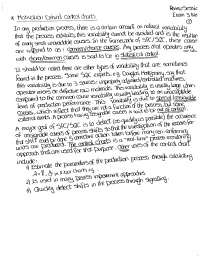 Motivation Behind Control System - Handwritten Notes | ISE 4404 - Docsity