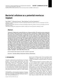 Bacterial cellulose as a potential meniscus - Bacterial cellulose as a ...