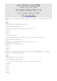 Utilização de comandos em Javascript - Comandos utilizados na ...