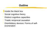 Social Cognitive Theory, Triadic Reciprocal Causation - Outlines | COMM ...