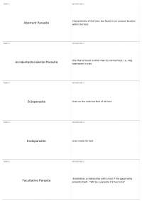 Quiz #1 | ZOOLOGY 350 - Parasitology - Docsity