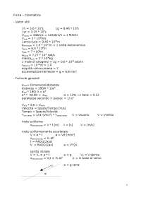 Formulario completo Fisica cinematica - Docsity
