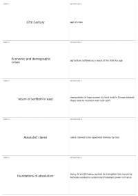 Chapter 16 flashcards | HIST 1132 - World Civilization & Soc II - Docsity