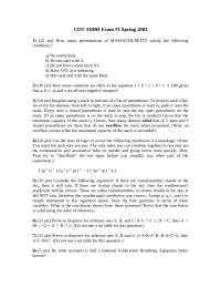 8 Questions on Introduction to Discrete Structures - Exam 1 | COT 3100 - Docsity