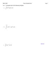 14 Solved Problems on Calculus II - Final Examination | MATH 250 - Docsity