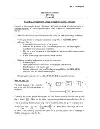 Lead-Lag Compensator Design Using Root-Locus Technique | ECE 356 - Docsity