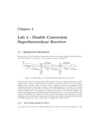 Lab 4 - Double Conversion Superheterodyne Receiver | ECE 453 - Docsity