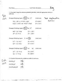General College Chemistry - Questions with Answer Key | CHEM 101B ...