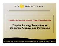 Using Simulation for Statistical Analysis and Verification - Slides | CDA 5530 - Docsity