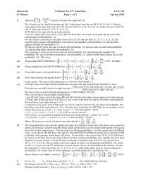Solutions to Problem Set 7 - Probability with Engineering Applications | ECE 313 - Docsity