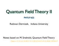 Quantum Field Theory II - Review Sheet | PHYS - Docsity