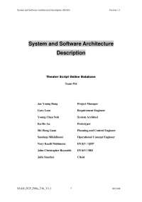 System and Software Architecture Description - Handout | CSCI 577A - Docsity