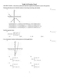 139 Questions with Answers - Final Exam Practice - Precalculus Algebra ...