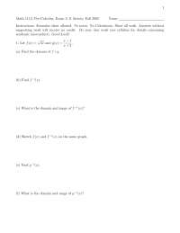 4 Questions of Pre-Calculus - Exam 2 | MATH 1113 - Docsity