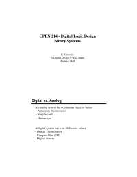 Binary Design - Lecture Slides - Digital Logic Design | CPEN 214 - Docsity