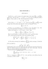 Homework 4 Solutions - Limits and Infinite Series | MATH 226 - Docsity