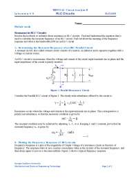 RLC Circuits - Laboratory #9 - Circuit Analysis II | TEET 3145 | Lab ...