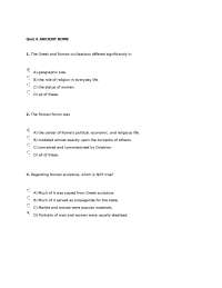 Solved Quiz 1 MCQs - Humanities | - Docsity