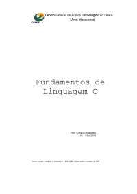 Fundamentos de linguagem C - Fundamentos de linguagem C - Docsity