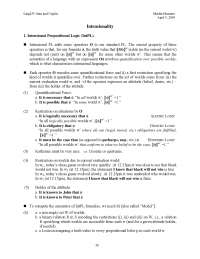 Lecture Notes on Intensionality | LING 255 - Docsity