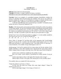 Microsoft Excel and PowerPoint - Lab 3 | GEOL 300 - Docsity