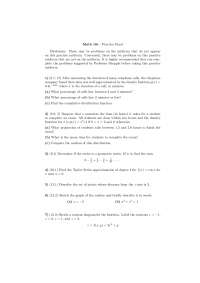 23 Questions in Practice Final Examination | Calculus | MATH 10C - Docsity