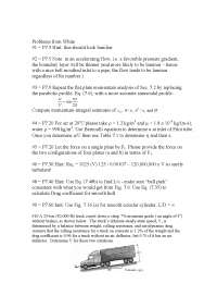 Assignment 3 Questions | Advanced Fluid Mechanics | MAE 101B - Docsity
