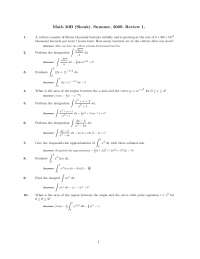 Calculus, Science and Engineering - Midterm Exam with Solutions | MATH 20B - Docsity