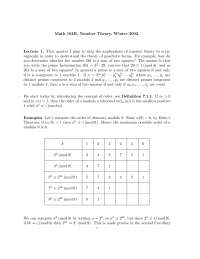 Understanding the Theory of Quadratic Forms - Lecture Notes | MATH 104B ...