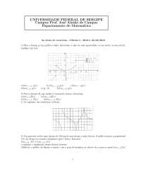 Exercicios de Calculo 1 - lista de exercicio - Docsity