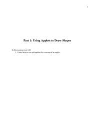 Drawing The Shapes Using Applets | CS 201 - Docsity