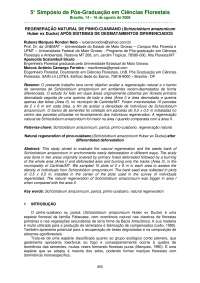 REGENERAÇÃO NATURAL DE PINHO-CUIABANO (Schizolobium amazonicum) - O ...