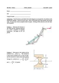 Exams for Statics (Engineering) Free Online as PDF | Docsity