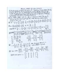 Matrices Calculus Calculations - Exam 2 Solutions | M 340L - Docsity
