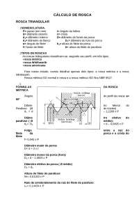 Cálculo de Rosca - Cálculo de Rosca - Docsity
